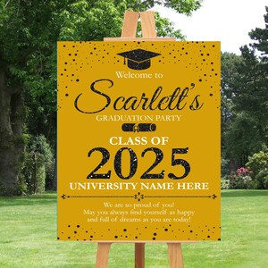 Custom Congrats Graduation Welcome Sign, Personalized Class of 2025 ...