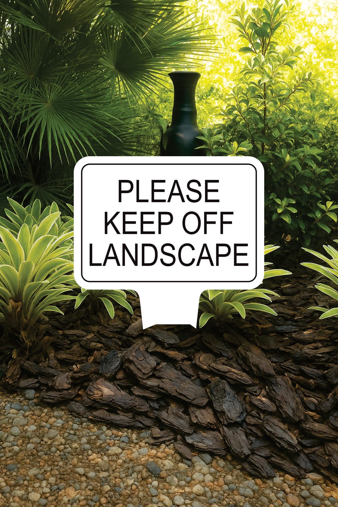 Please Keep off Landscape Yard Sign 10” X 14” - Rust-free Aluminum Stay ...