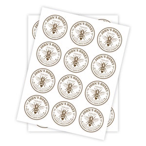 Personalized Honey Stickers, Custom Honey Product Stickers, Business ...