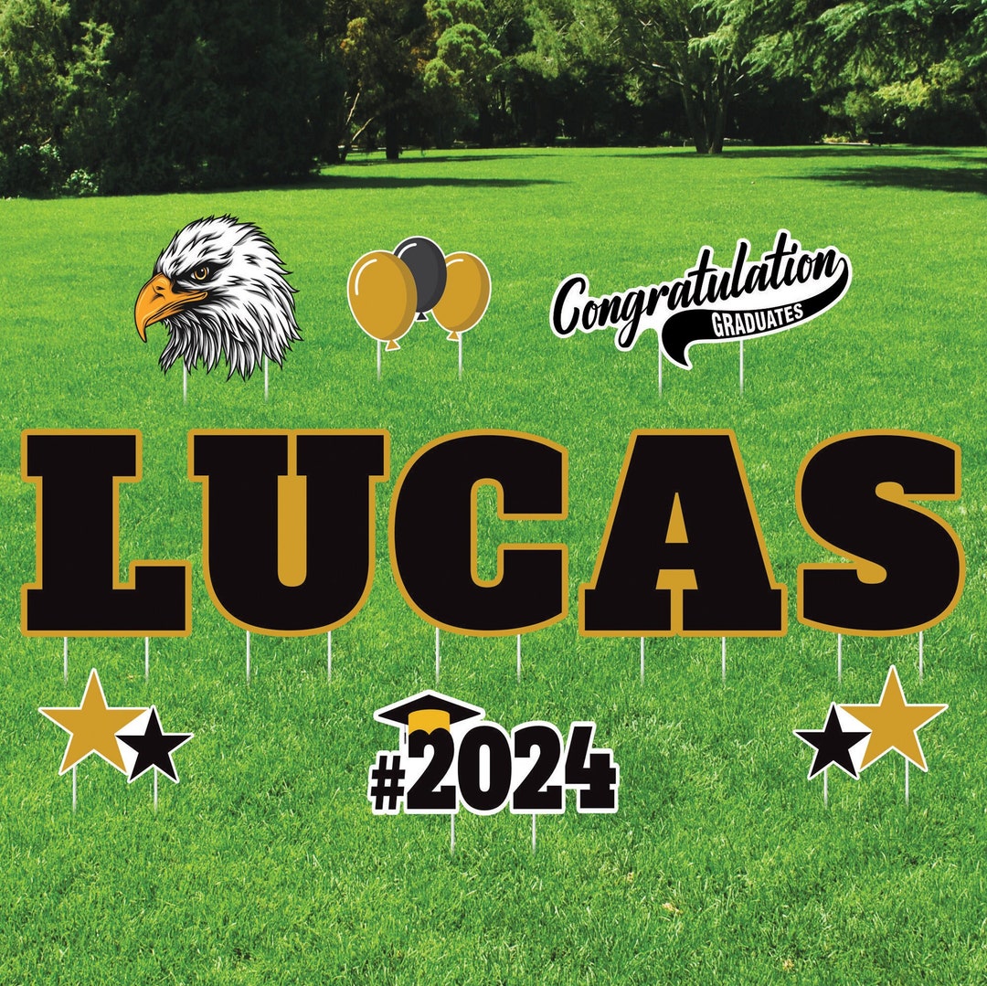 Personalized Graduation Yard Sign Letters 18, Custom Graduation Yard ...
