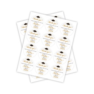 Personalized Graduation 2024 Stickers, Custom Class of 2024 Stickers ...