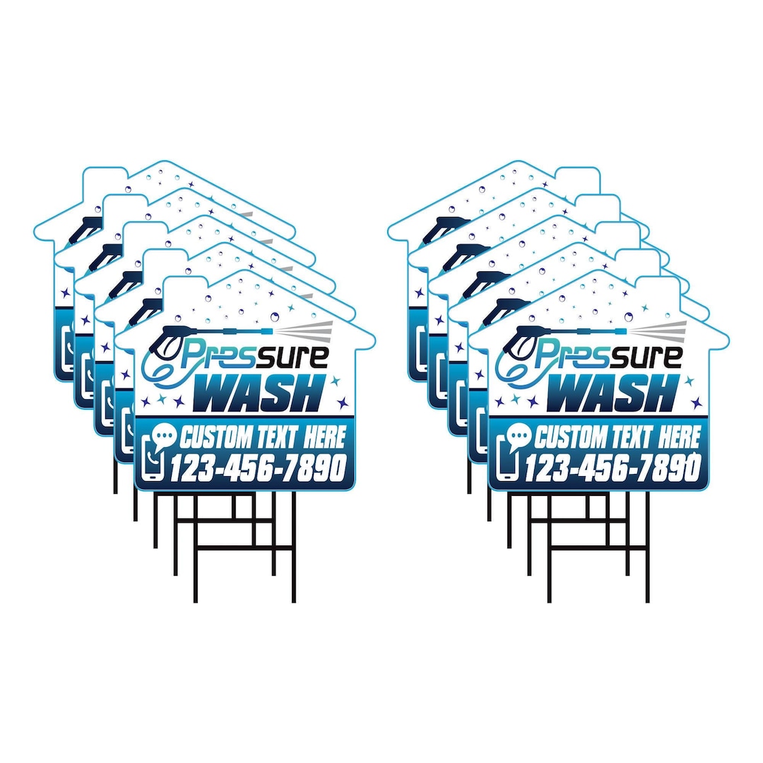Custom Pressure Washing Yard Sign 18" X 24", Coroplast 2-sided Add Your ...