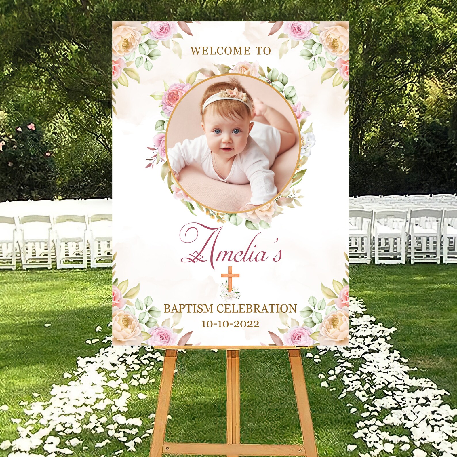 Custom Baptism Foam Board Poster Sign Christening & Religious - Etsy