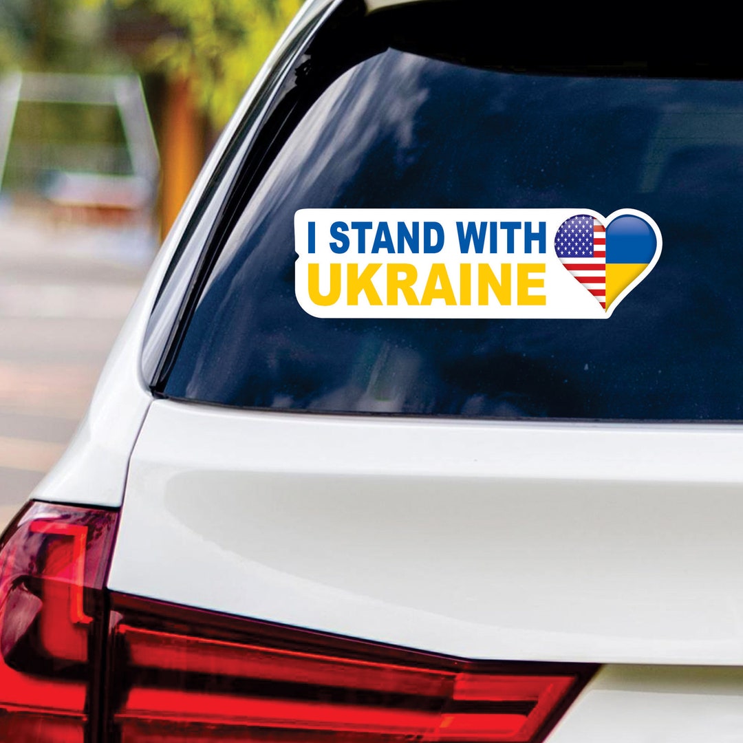 I Stand With Ukraine Sticker Vinyl Decal We Stand With Ukraine Vinyl ...