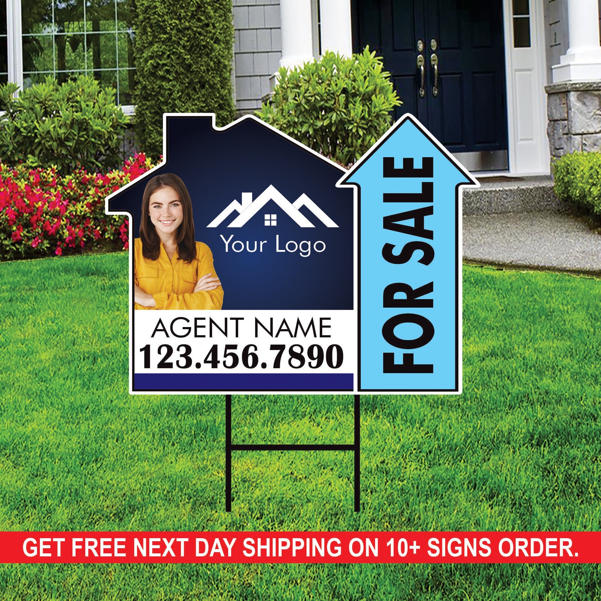 10 Pack Custom for Sale Arrow Yard Sign 18