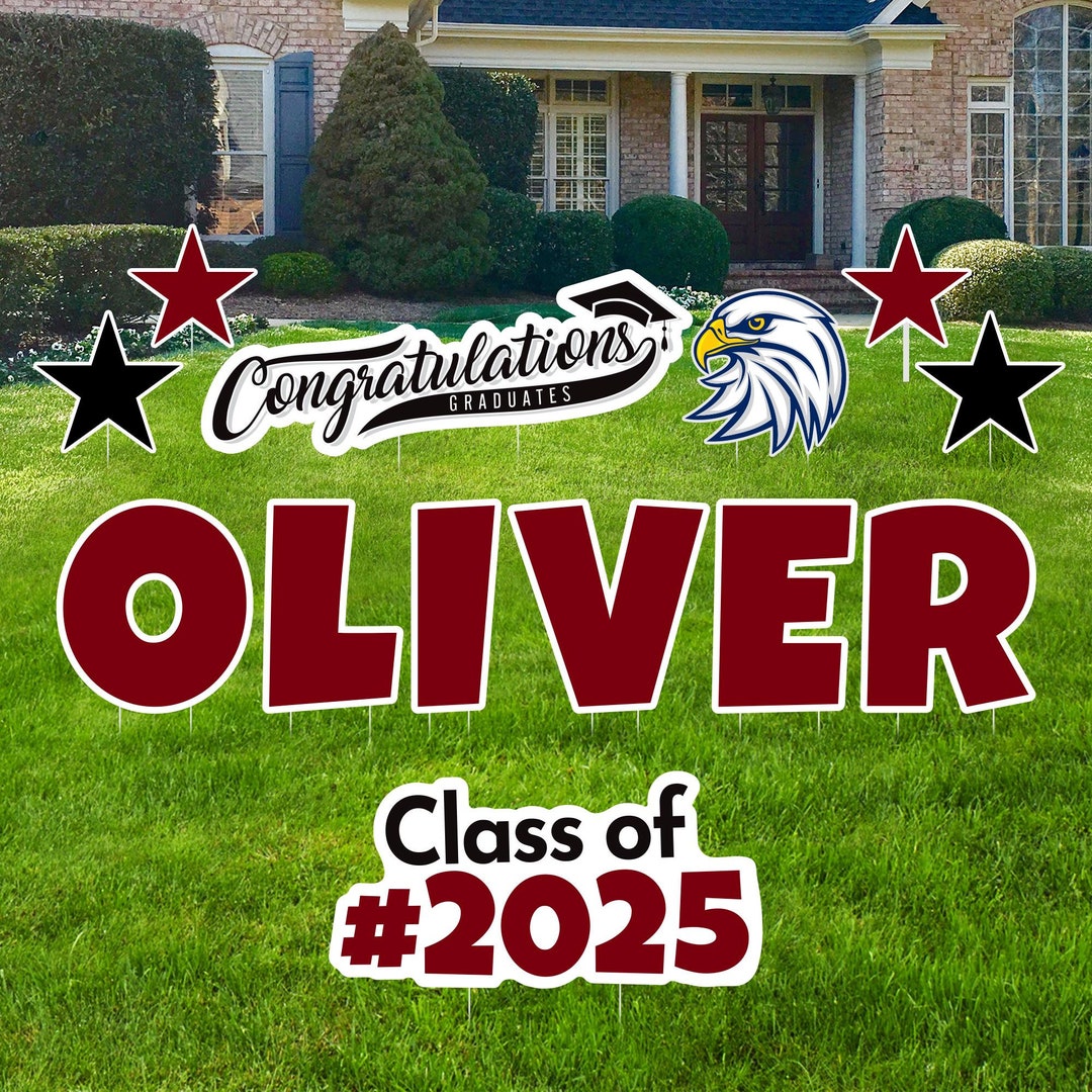 Personalized Graduation Yard Sign Letters 18", Custom Graduation Yard ...