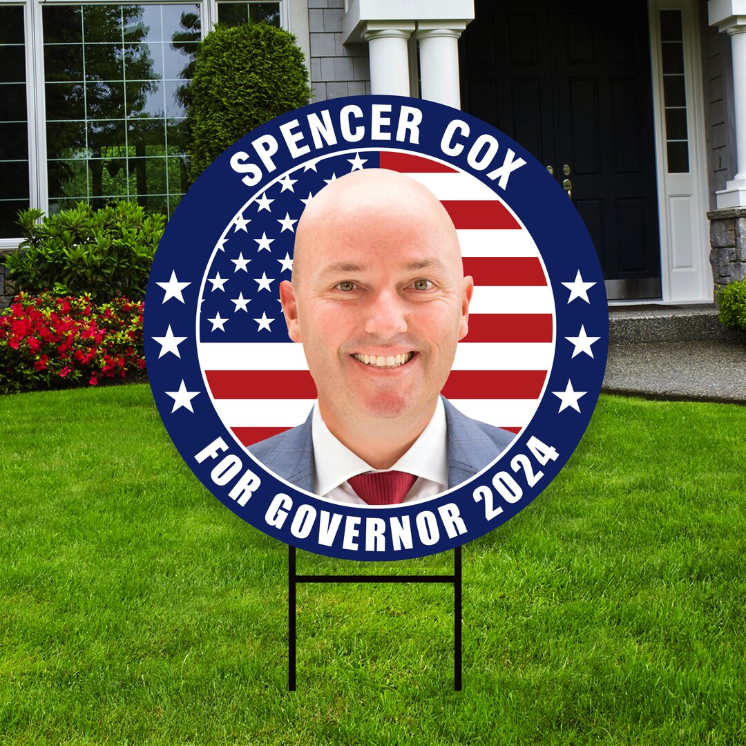 Spencer Cox for Utah Governor Yard Sign Coroplast 2024 Governor ...