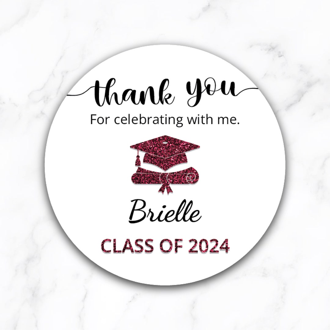 Personalized Graduation 2024 Stickers, Custom Class of 2024 Stickers ...