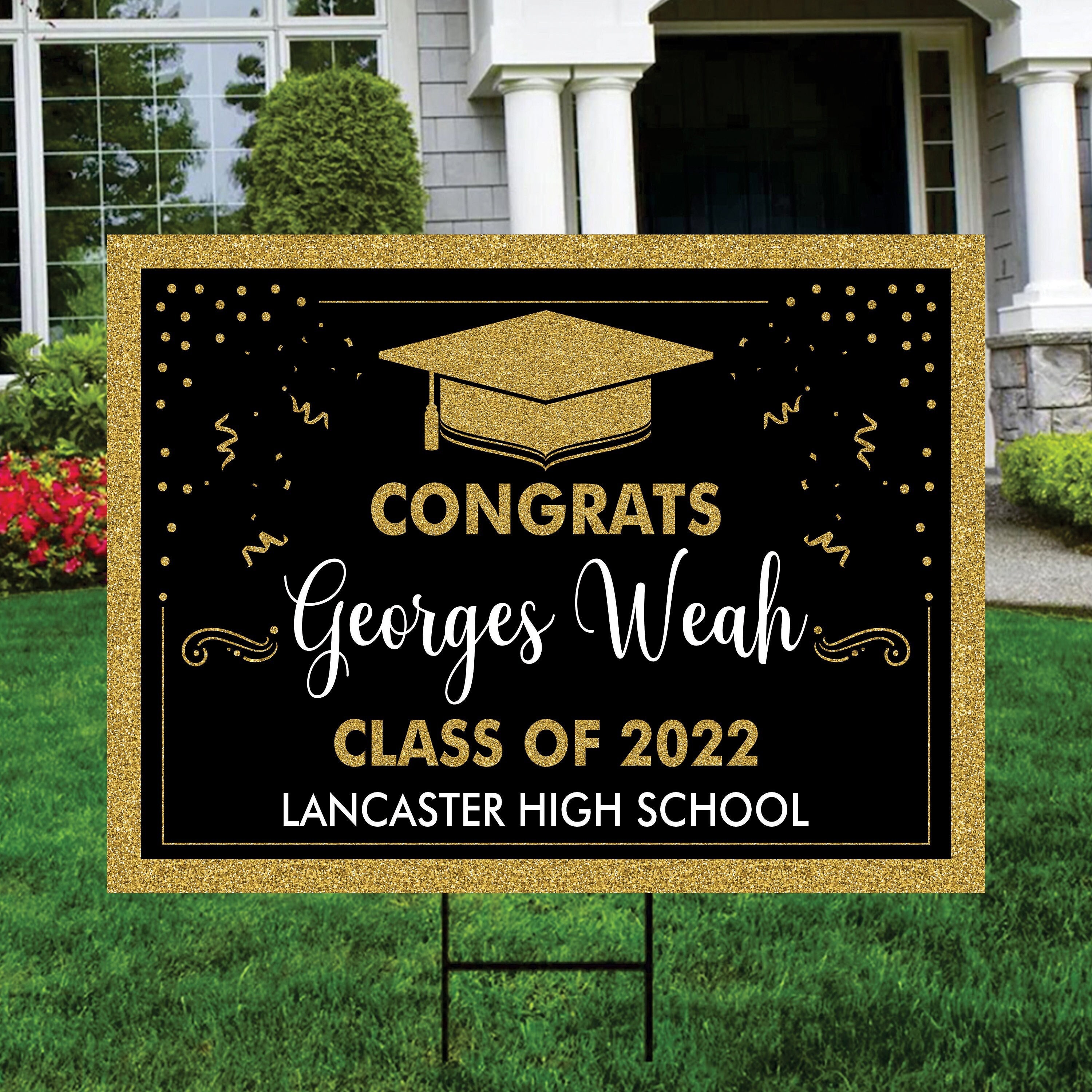 Party Décor Banners & Signs personalized graduation sign high school ...