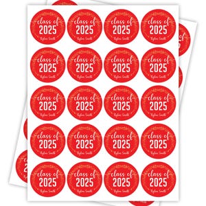 Personalized Graduation 2025 Stickers, Custom Class of 2025 Stickers ...