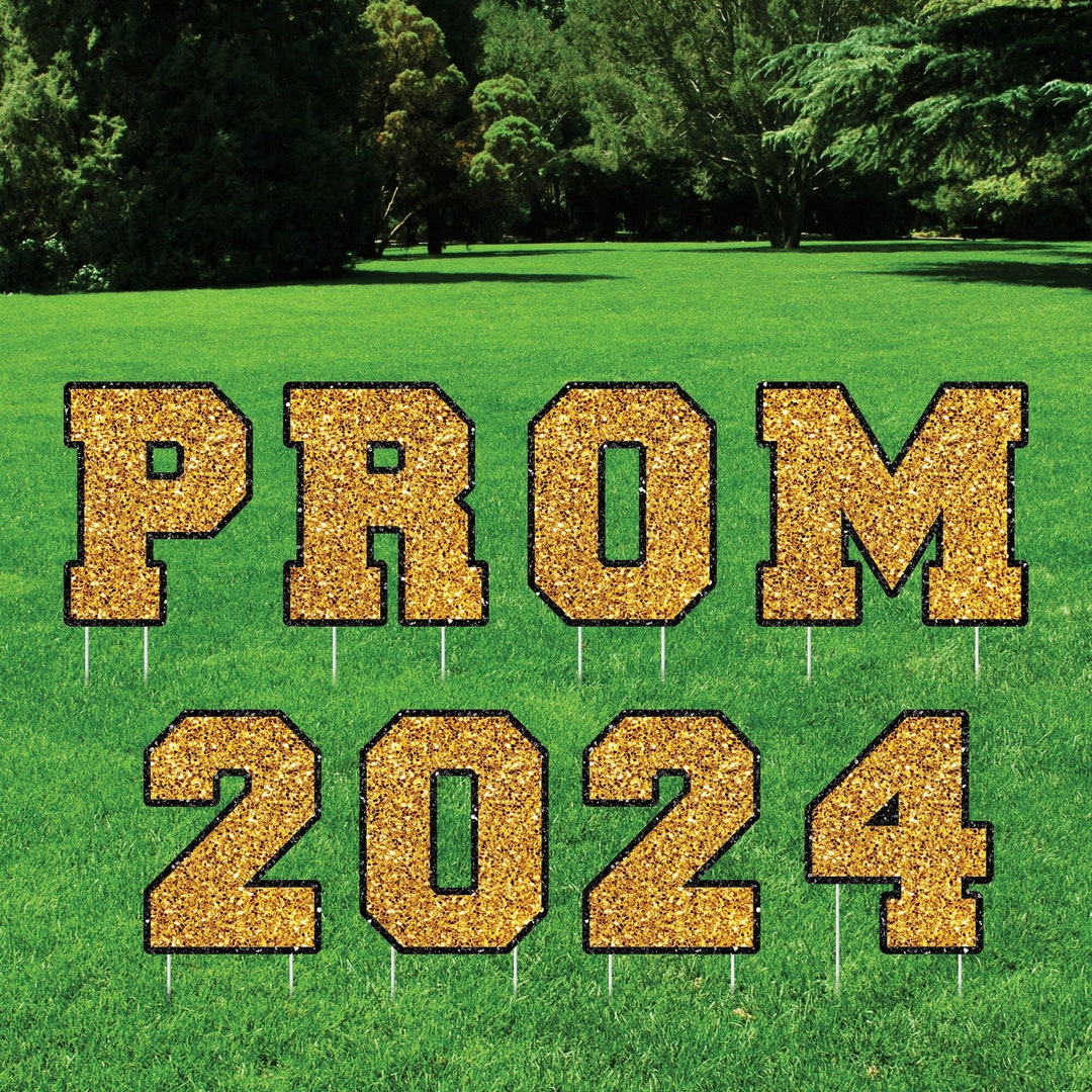 Prom 2024 Graduation Yard Sign Letters, Prom Graduation Yard Cutouts ...