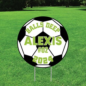 Personalized Soccer Yard Sign Decoration - Custom Team, Name, Number ...