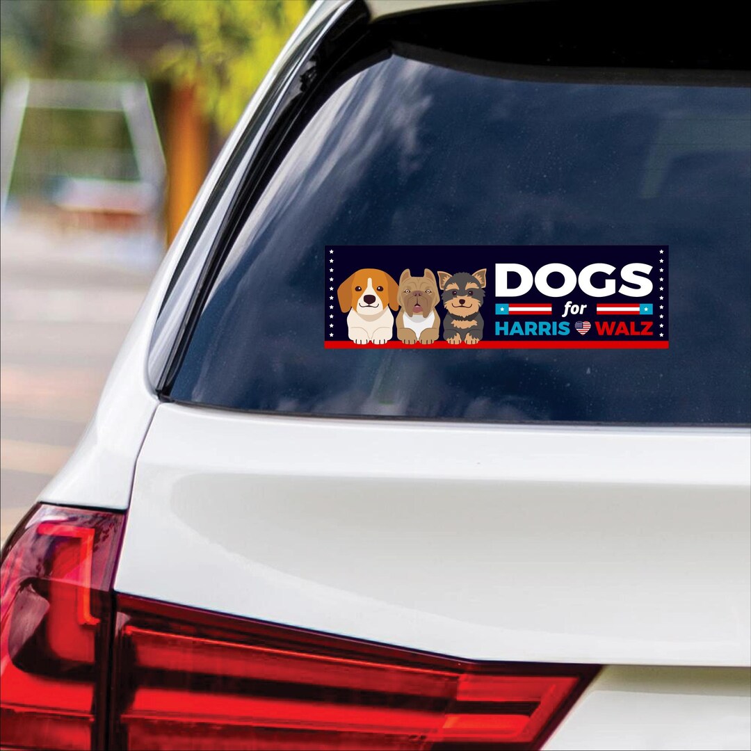 Dogs for Harris Walz Sticker Vinyl Decal, Harris for President 2024 ...