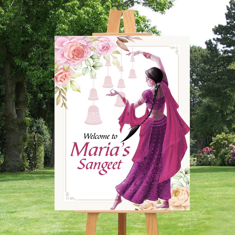 Custom Sangeet Foam Board Poster Sign Indian Wedding Decor - Etsy