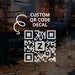 Custom QR Code Business Decal, Design Your Own QR Code Static Window ...