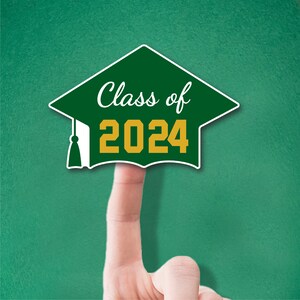 Personalized Graduation 2024 Hat Stickers, Custom Grad Cap 2024 ...