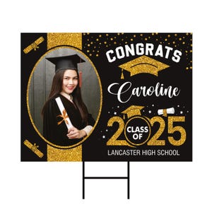 Personalized Graduation Yard Sign 2025 With Photo, 2025 Senior Grad ...