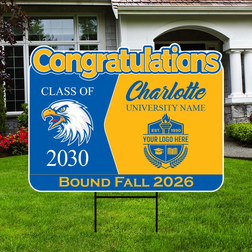 Personalized College Bound Future Yard Sign, College Logo Sign, Custom ...