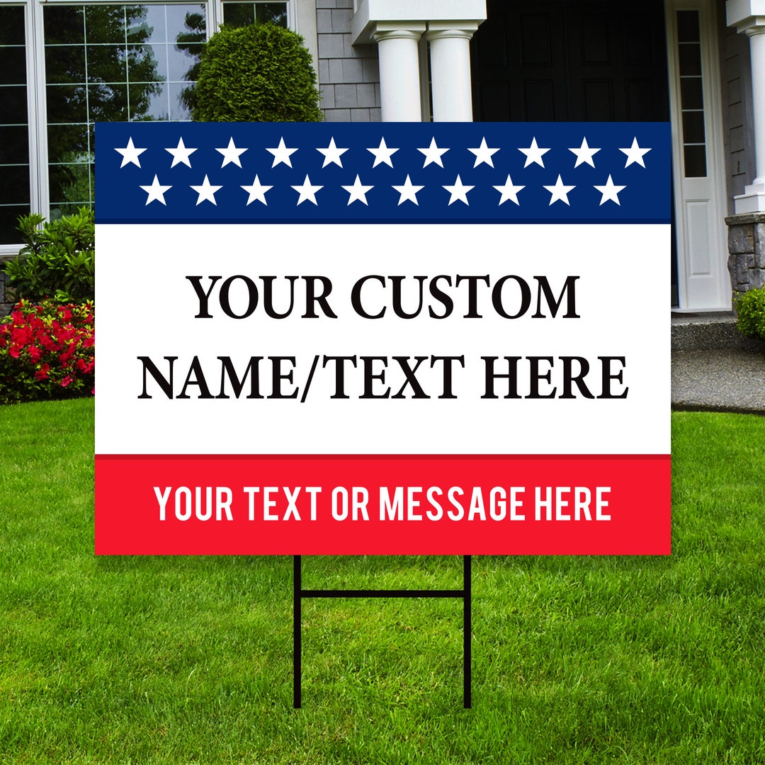 Personalized Election 2025 Yard Sign, Coroplast Custom Political Sign ...