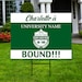 Personalized College Bound Yard Sign, College Logo Sign, Custom ...
