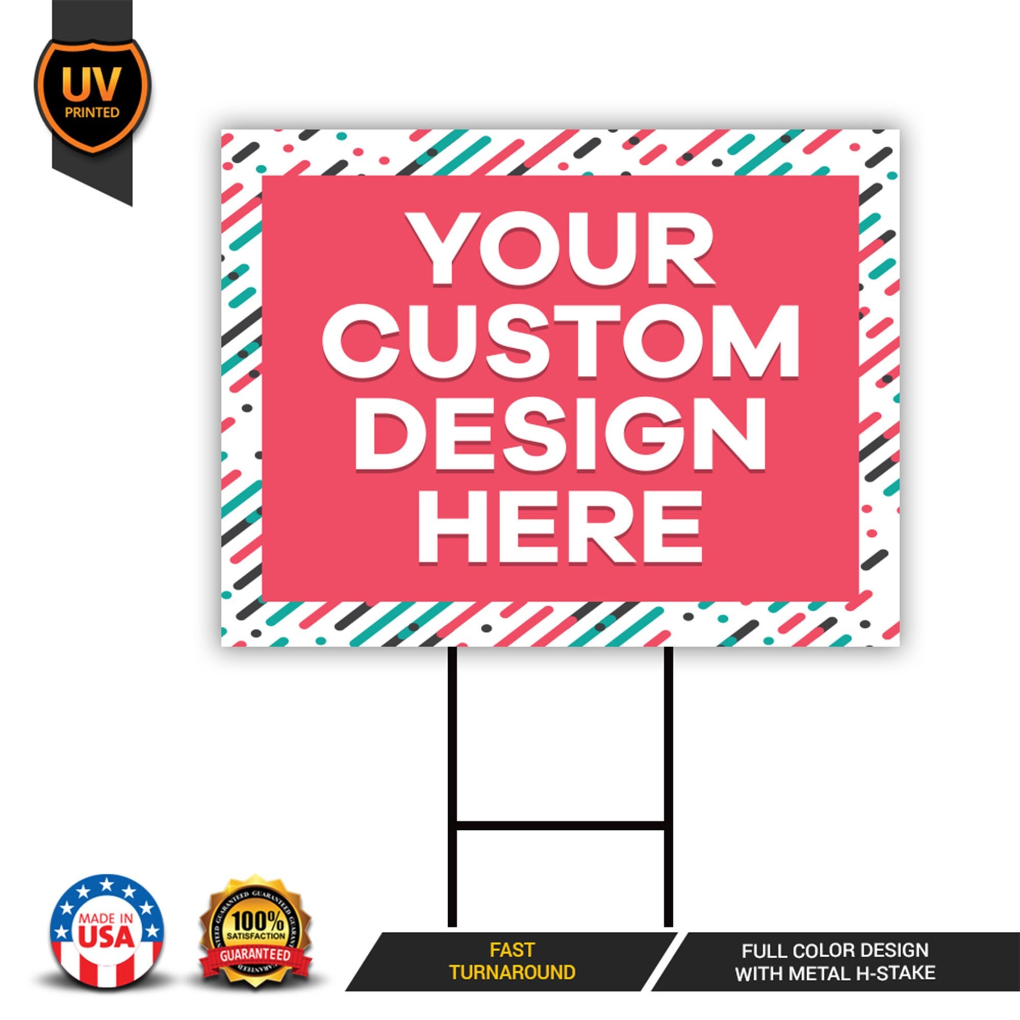 Custom Design Yard Sign Coroplast Visible Text Long Lasting - Etsy