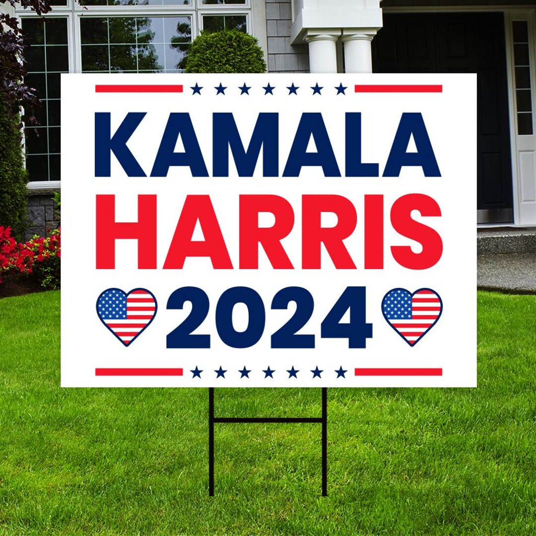 Kamala Harris 2024 Yard Sign Coroplast We Choose Freedom, Harris for ...