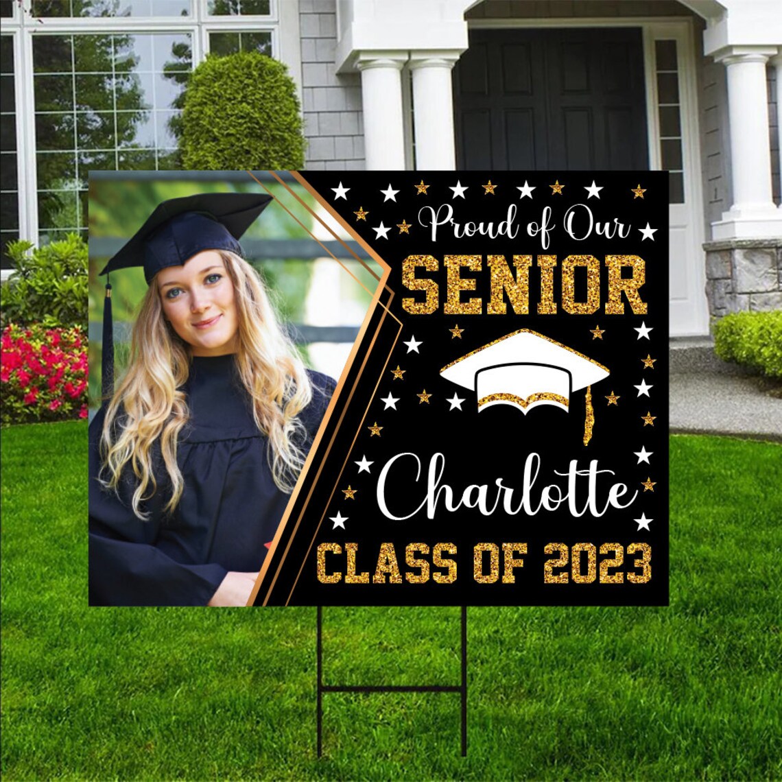 Personalized Graduation Yard Sign 2023 With Photo 2023 Senior - Etsy