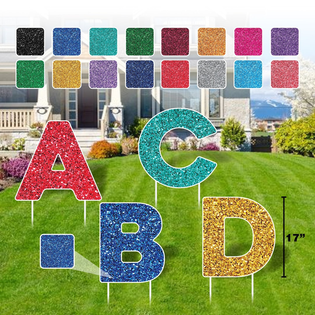 Custom Yard Sign Cutouts, 17 Personalized Yard Letters for Birthday ...