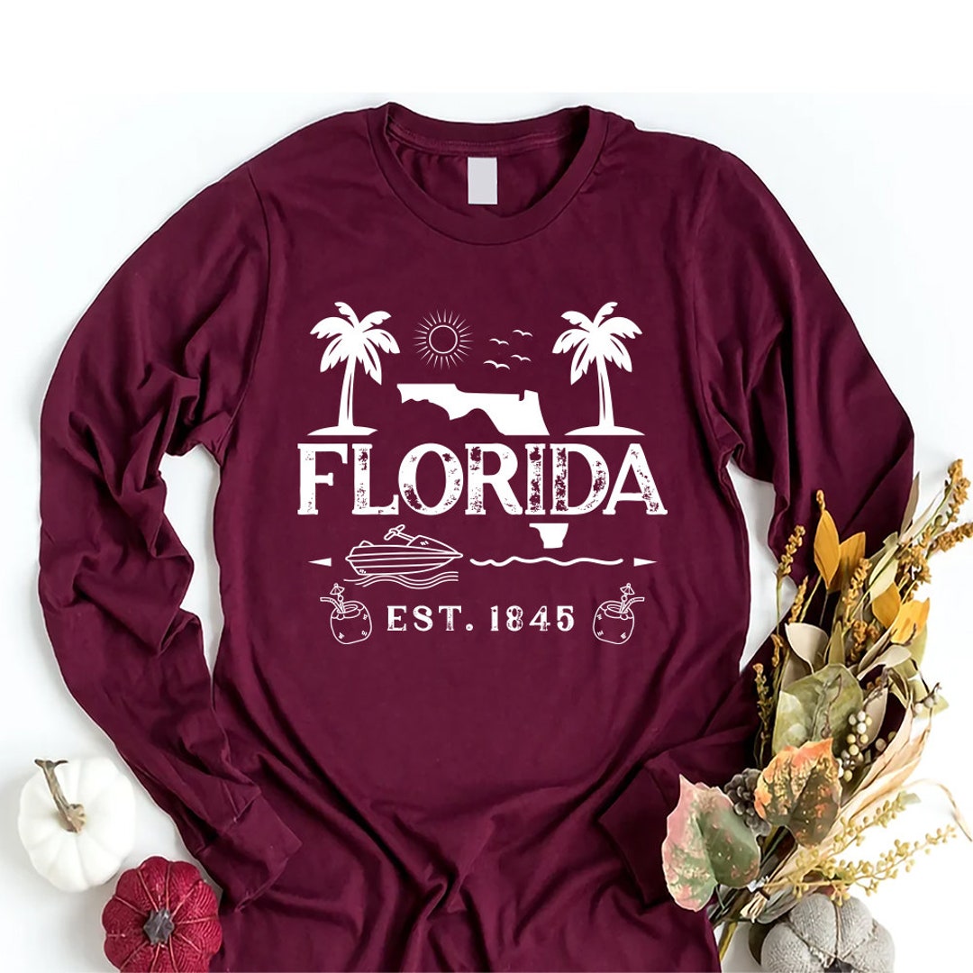 Florida Long Sleeve T-shirt, Vintage Florida Unisex Shirt, Florida ...