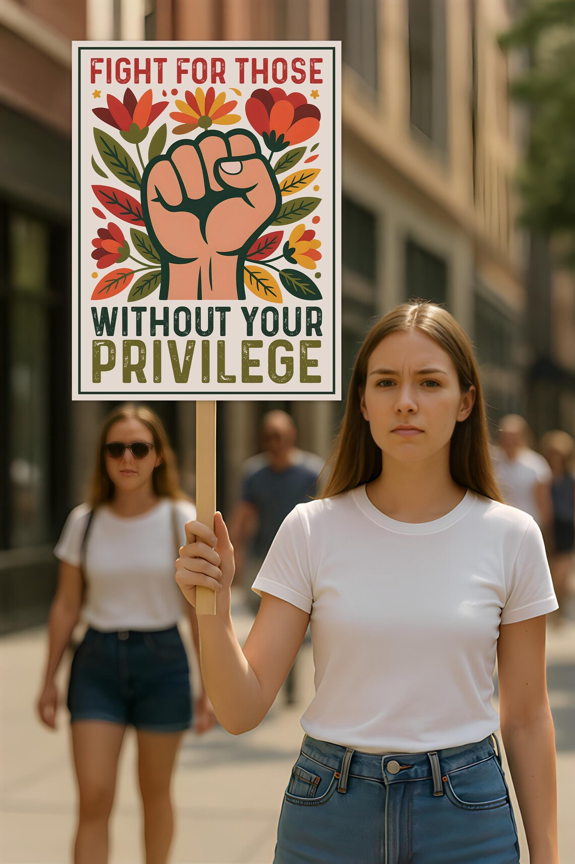 Fight for Those Without Your Privilege Protest Sign, Anti-trump ...