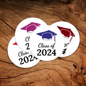 Personalized Graduation 2024 Stickers, Custom Class of 2024 Stickers ...