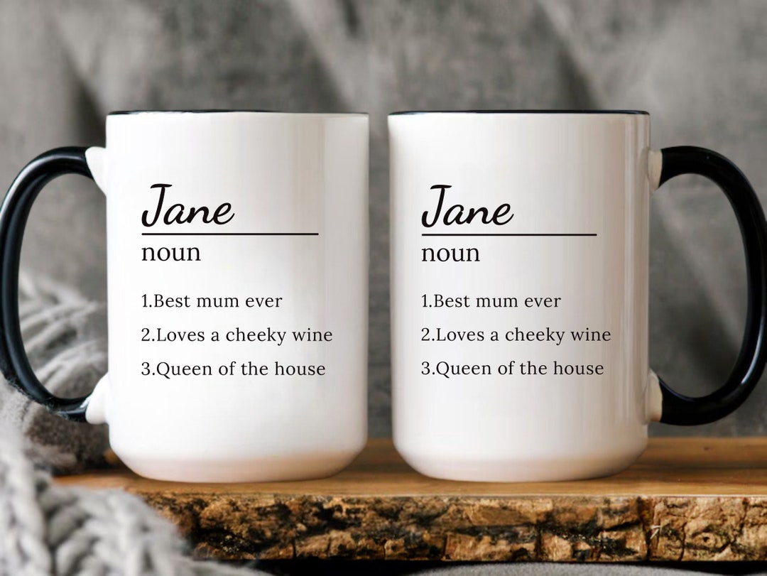Personalized Name Definition Mug, Unique Gift for Mom, Dad, Birthday, Christmas, Mothers Day ...