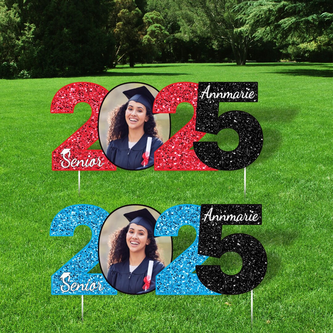 Personalized Graduation Yard Sign With Picture & Name, Custom ...
