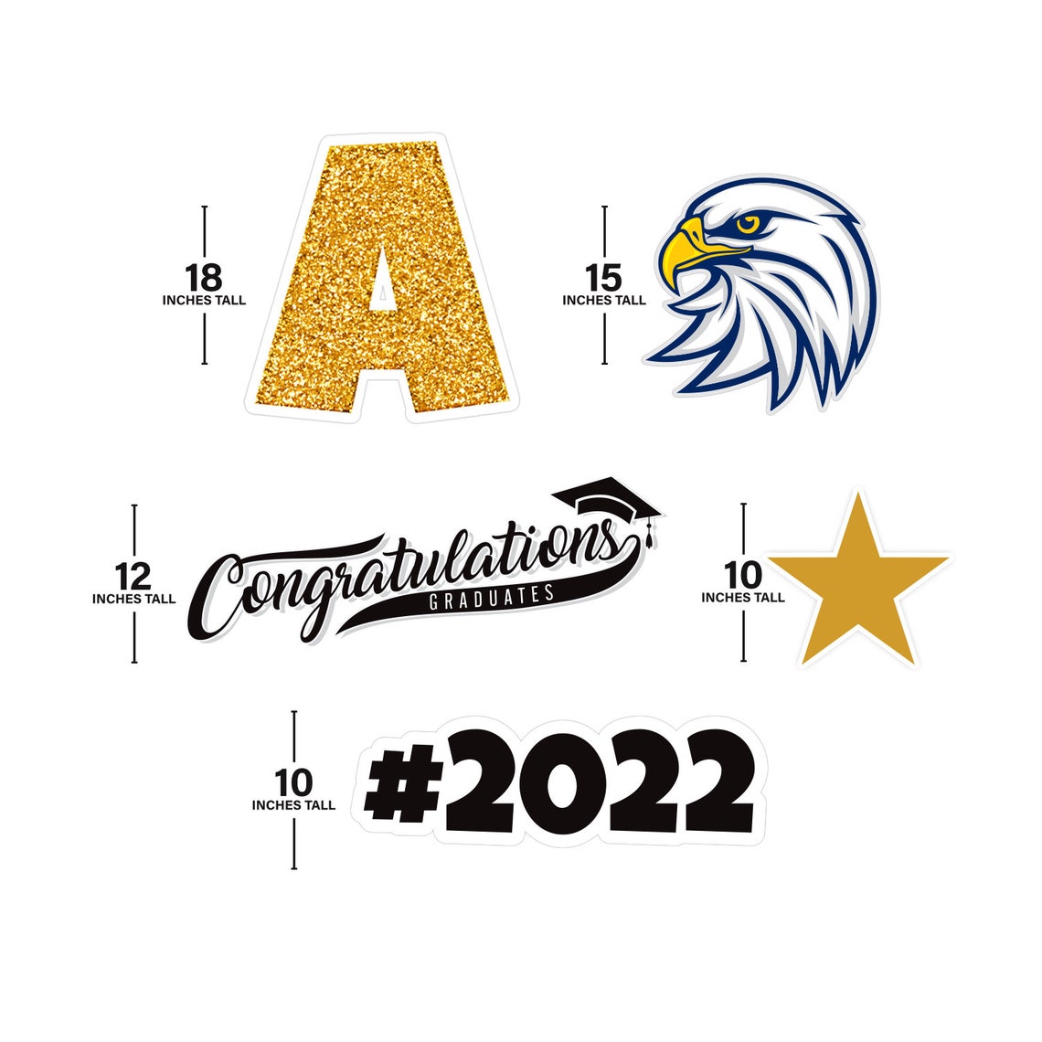 Personalized Graduation Yard Sign Letters 18 Custom - Etsy