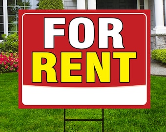 Free Rent Sign - Etsy