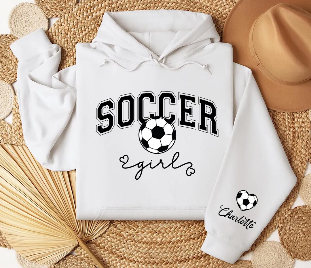 Custom Soccer Girl Hoodie, Soccer Girl Tee, Game Day Shirt, Girls ...