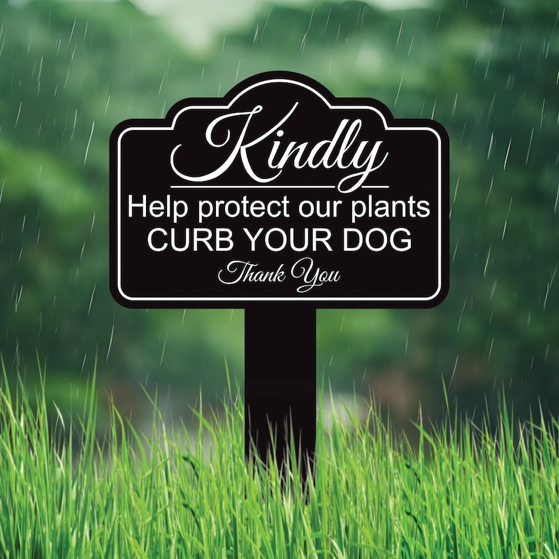 Curb Your Dog Sign - Etsy