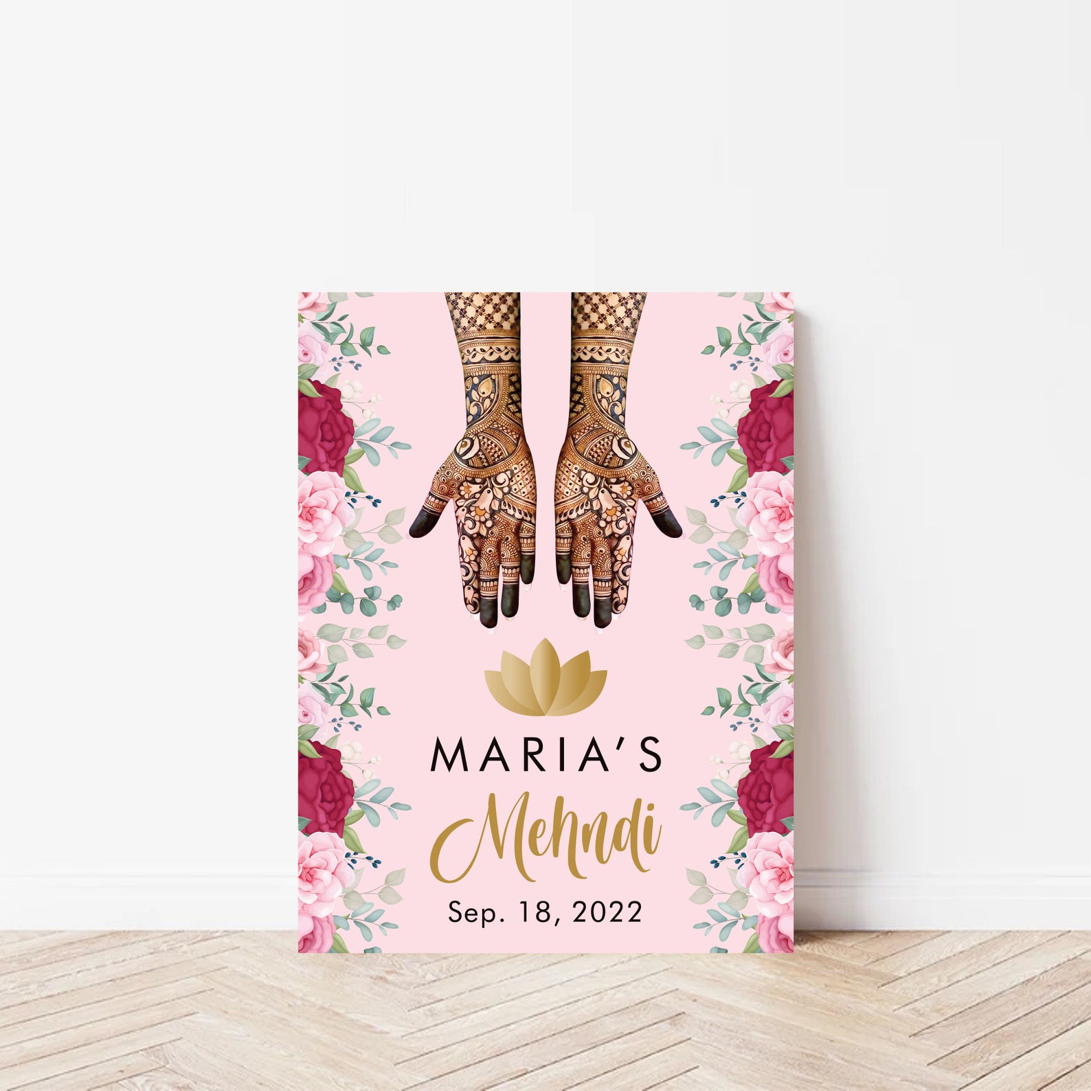 Custom Mehndi Foam Board Poster Sign Mehndi Decor Custom - Etsy