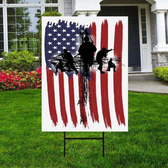 Memorial Day Yard Sign Coroplast Remember and Honor Our - Etsy