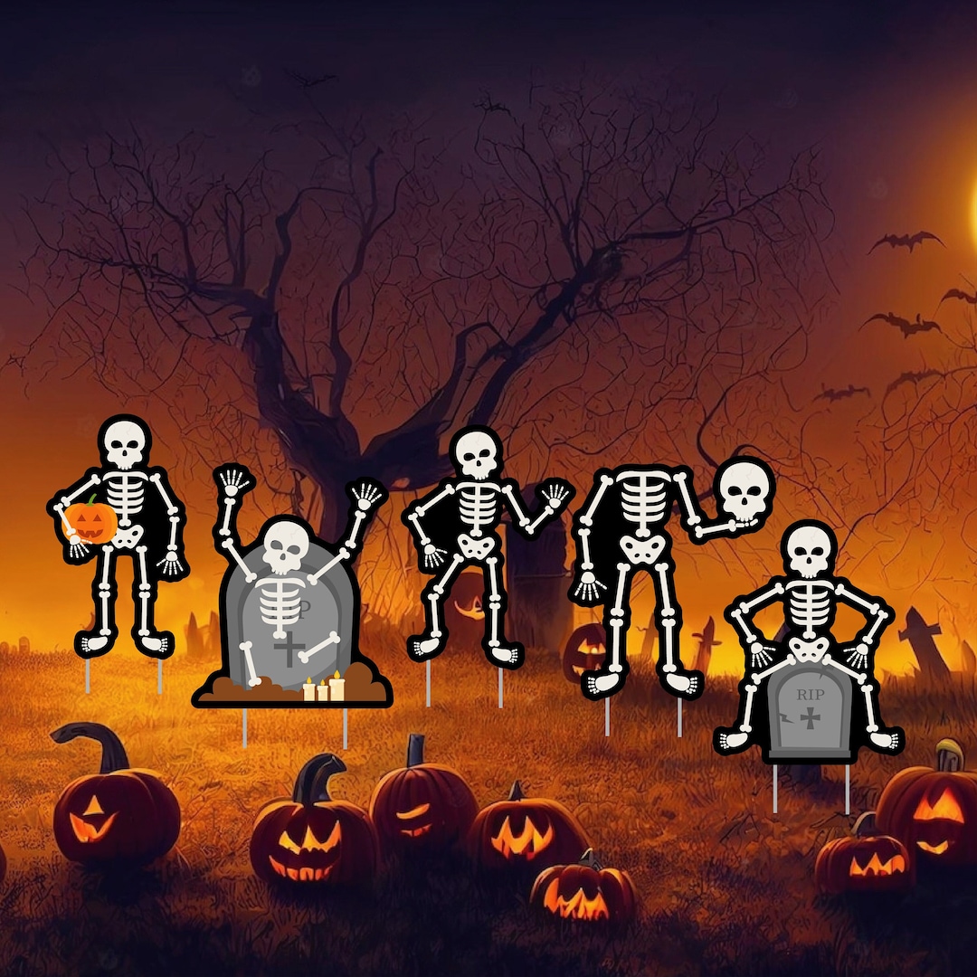 Halloween Character Yard Sign Cutouts, Halloween Decorations Outdoor ...