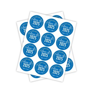 Personalized Graduation 2025 Stickers, Custom Class of 2025 Stickers ...