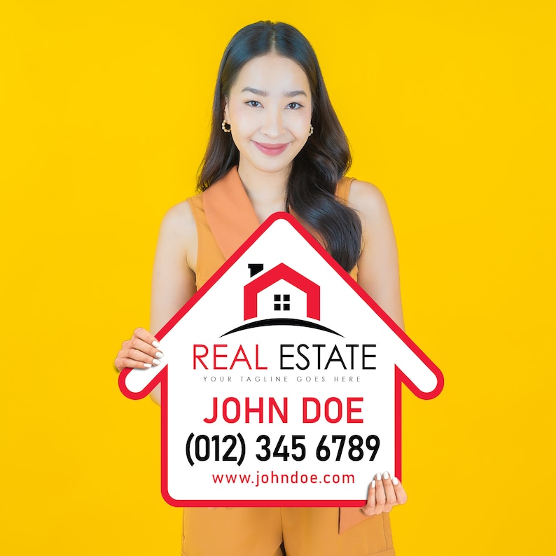 2 Pack Personalized Real Estate Marketing Closing Signs, Customized ...