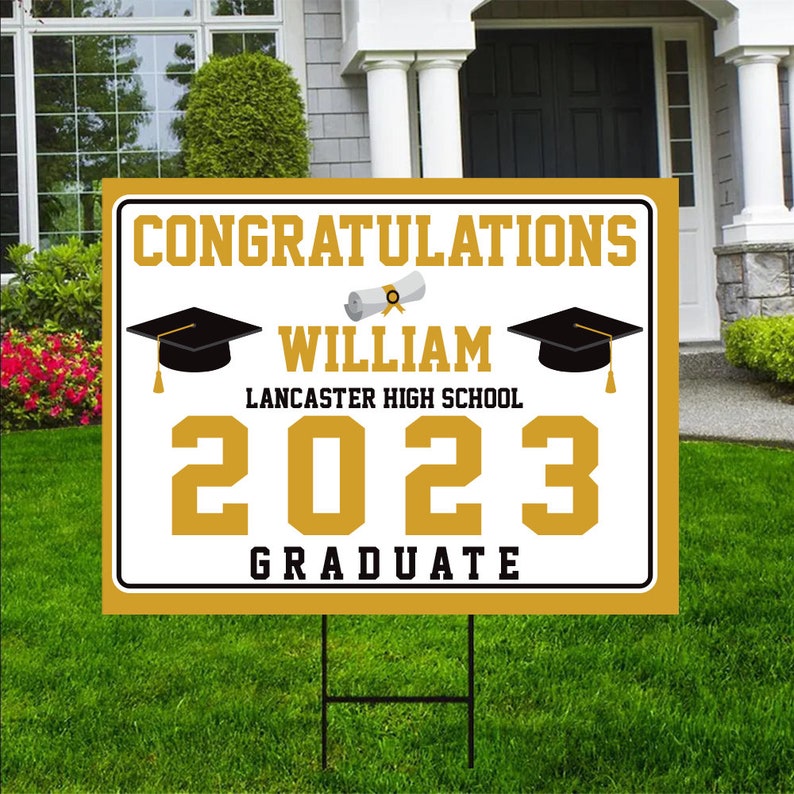 Custom Graduation Yard Sign 2023 Coroplast Grad Sign Class - Etsy