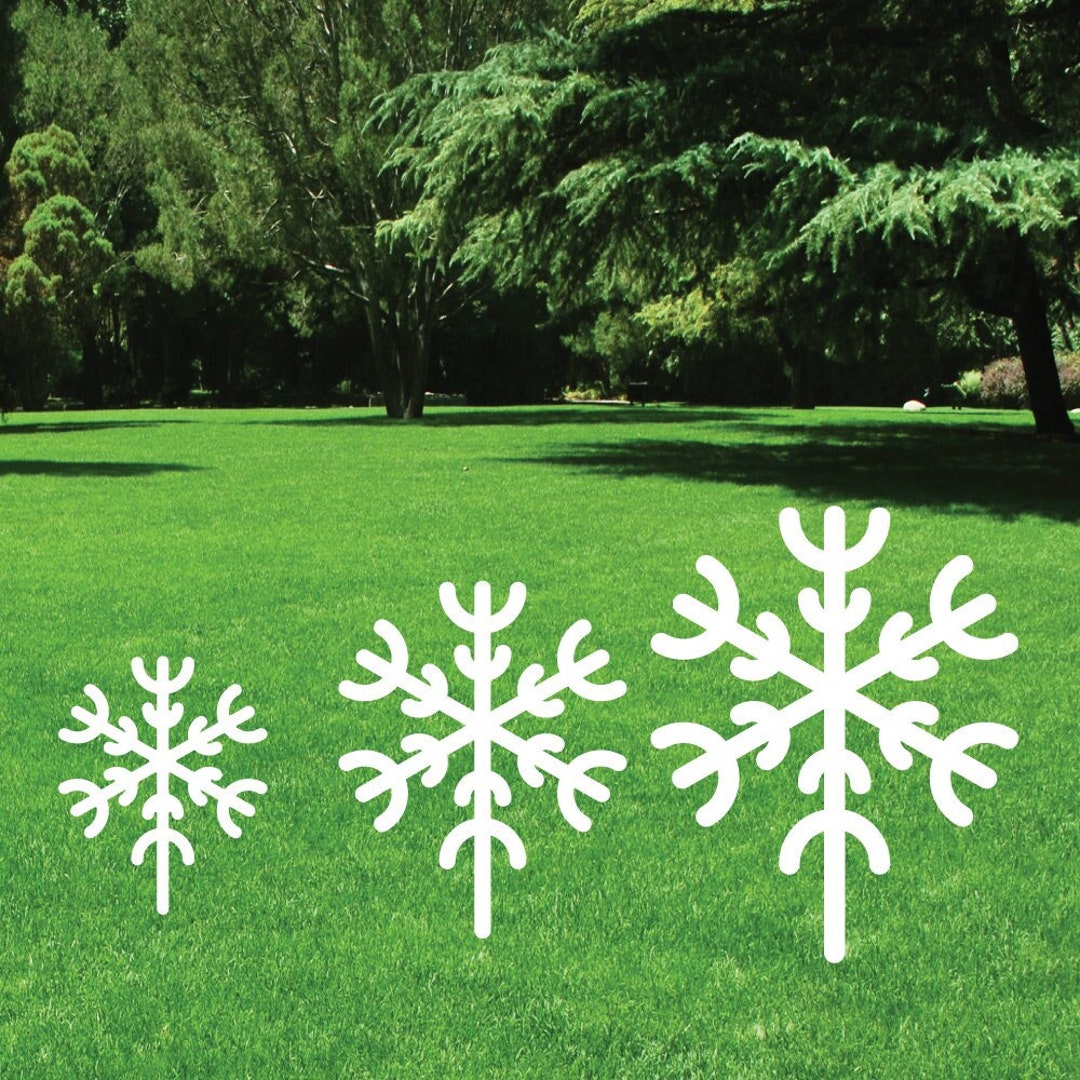 Christmas Snowflake Yard Sign Cutouts, Merry Christmas Props for ...