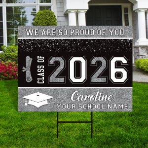Personalized Graduation Senior Yard Sign 2026, Senior Grad Sign, Class ...