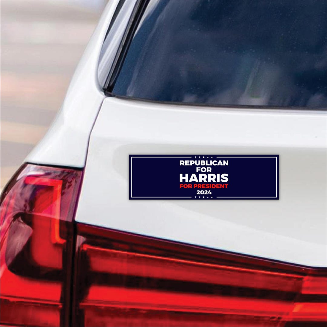 Kamala Harris 2024 Car Magnet, Republican for Harris for President 2024 ...