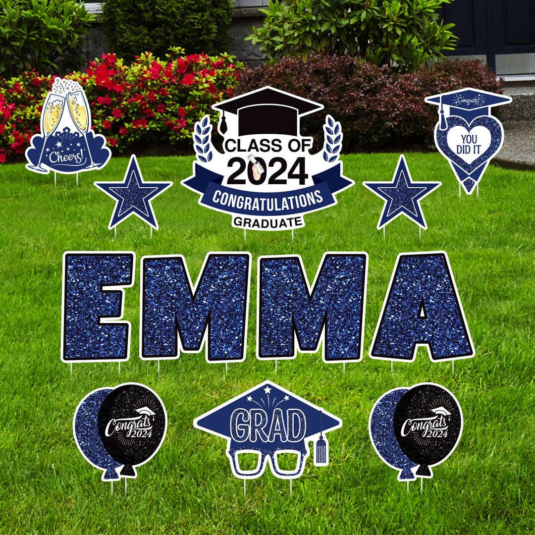 Personalized Graduation Yard Sign Letters 16, Custom Graduation Yard ...