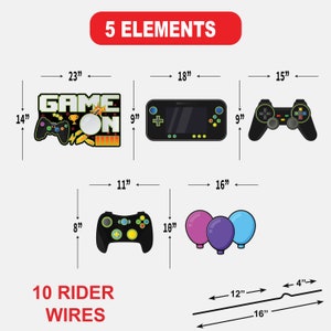 Video Game Yard Sign Cutouts - Video Game Birthday Party Yard Lawn ...