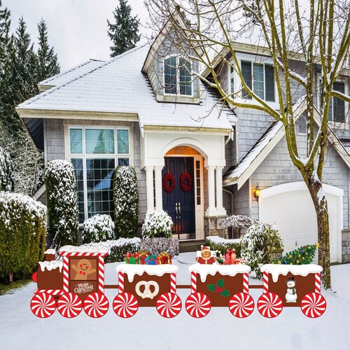 Christmas Train Yard Sign Cutouts Christmas Theme Decorations - Etsy