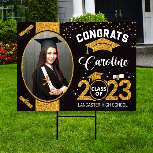 Customizable High School Senior Yard Sign Class of 2023 High - Etsy